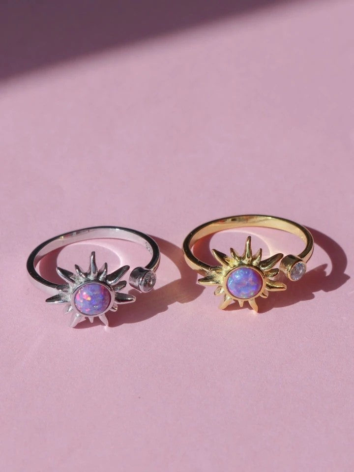 Rapunzel Sun Opal Vol 2 Ring 925 Silver – Reorah