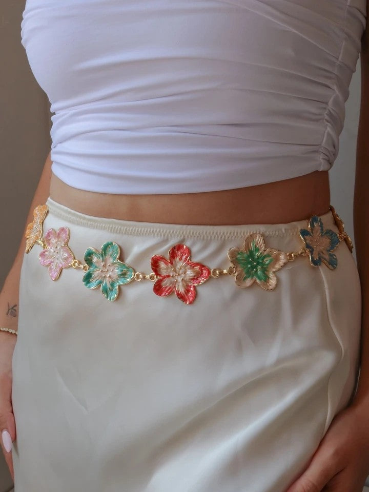 Colorful Lotus Flower Belt – Reorah - Reoriva LLC