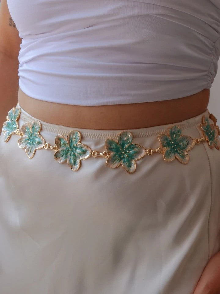 Green Lotus Flower Belt – Reorah - Reoriva LLC
